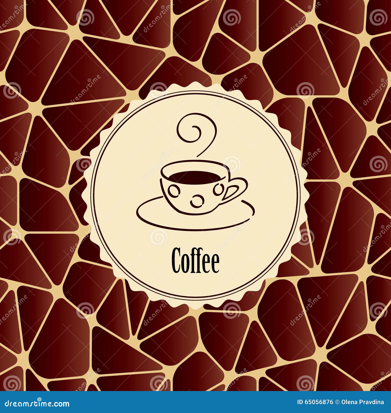 Abstract Background with Design Element - Cup of Coffee. Stock Vector ...