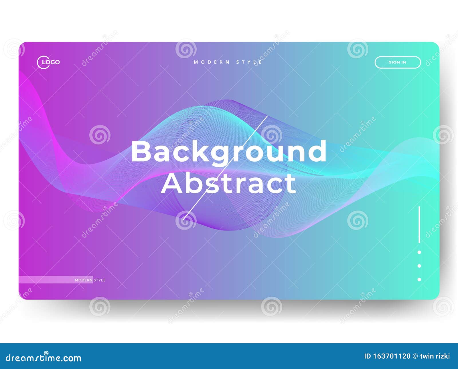 Abstract Background Design. Landing Page Template. Web Page Design for ...