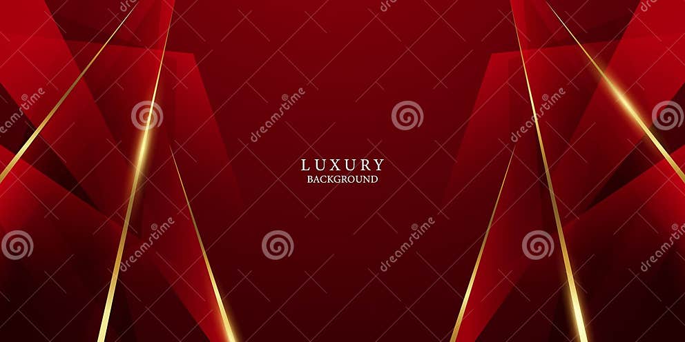Abstract Background Design Modern Red and Gold Geometric Elements ...