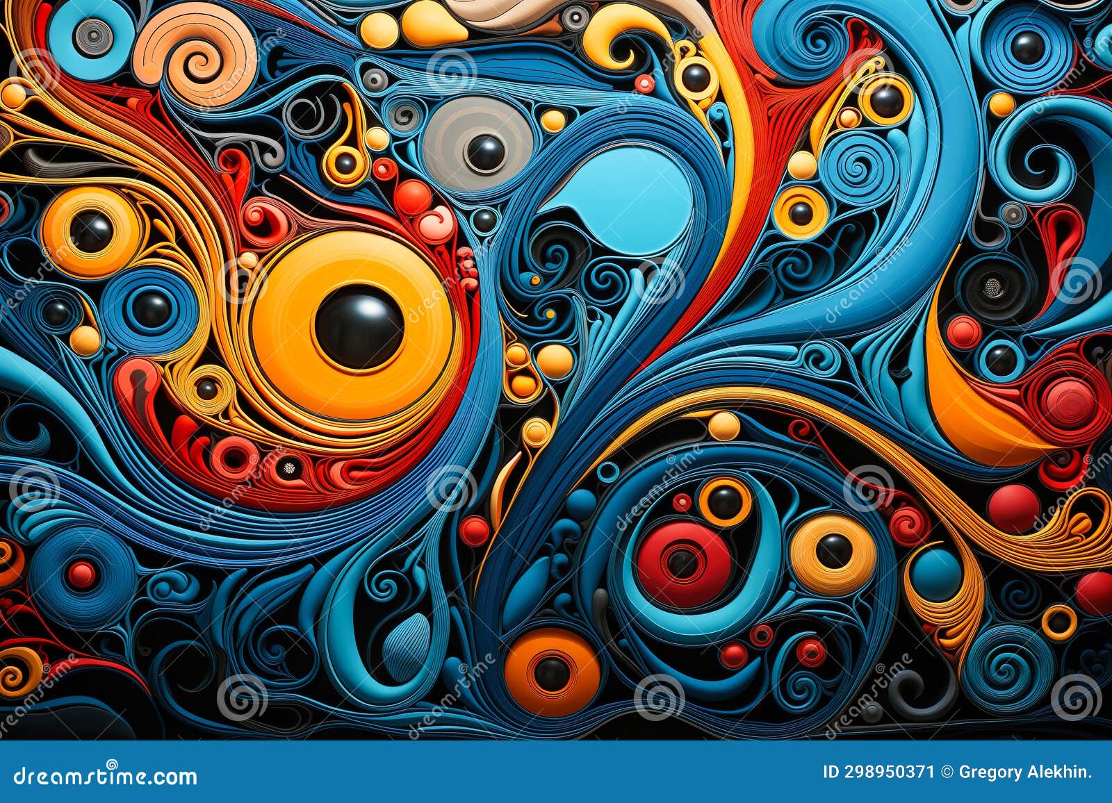 Abstract Background with Different Color and Circles Stock Illustration ...