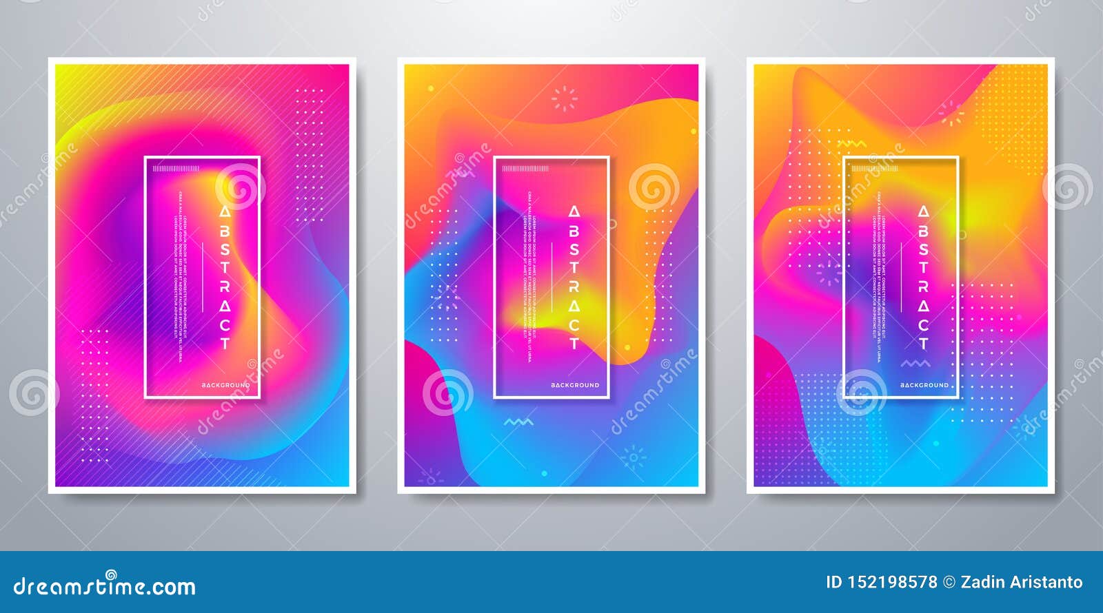 Abstract Background with 3 Different Design Choices. Colorful ...