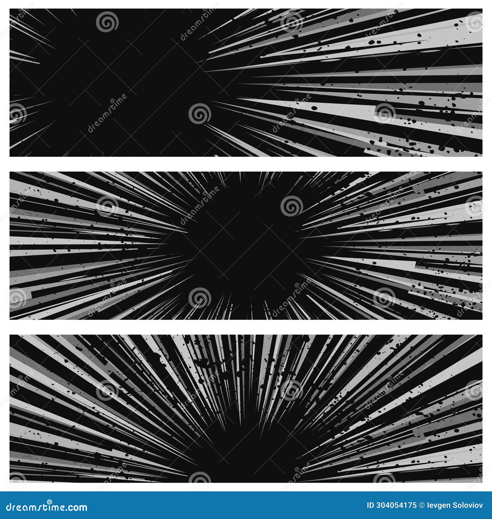 Abstract Explosion Black Grunge Banners Stock Illustration ...