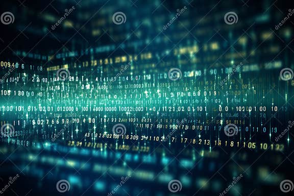 Binary Code Displayed on Computer Screen Background for Technology ... Binary Code Displayed on Computer Screen Background for Technology ...