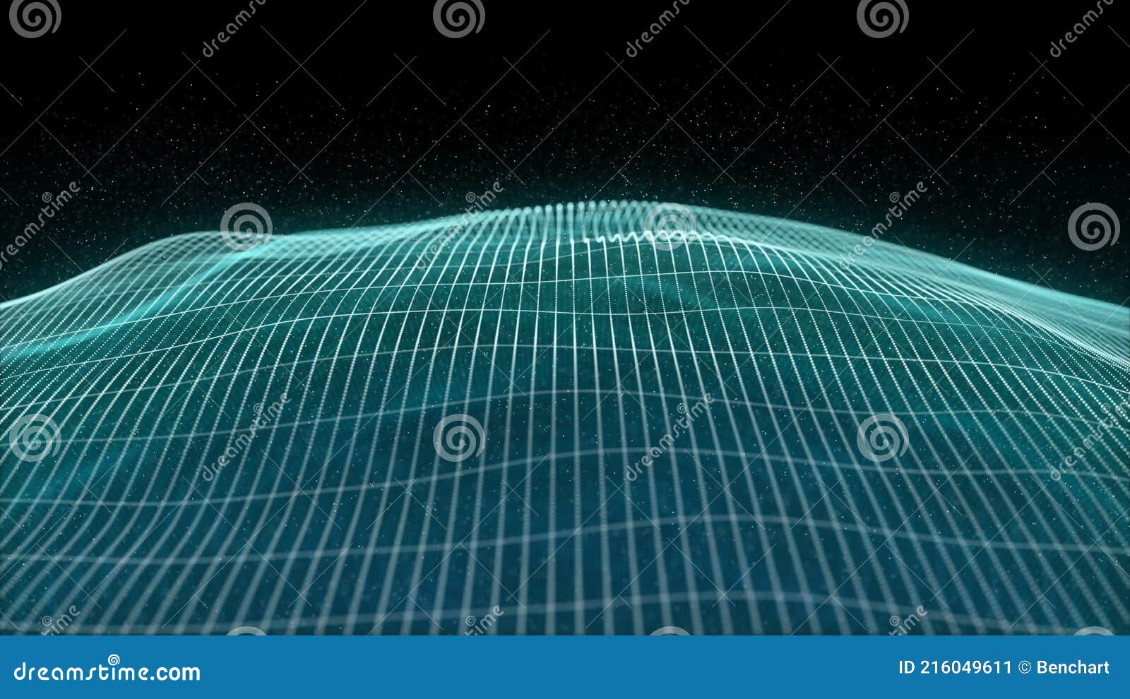 Abstract Background with Digital Data Fractal Mesh Stock Illustration ...