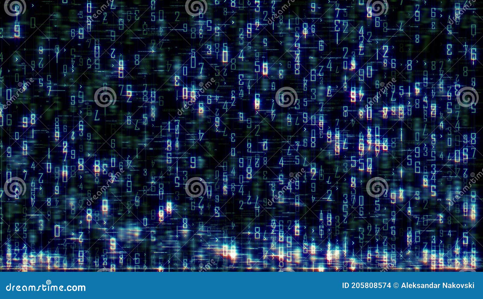 Abstract Background, Digital Data Matrix Stock Illustration ...