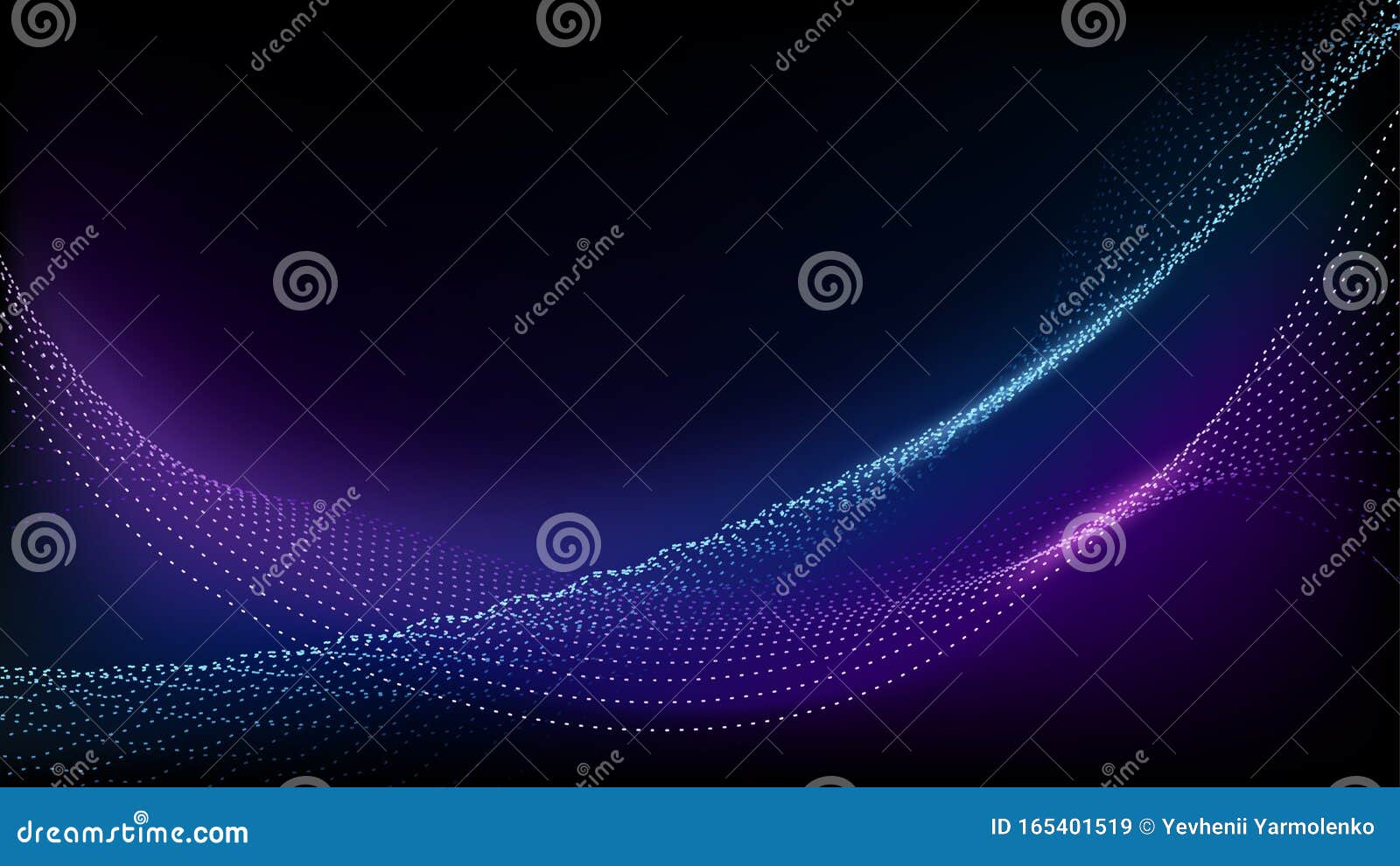 Abstract Background with Digital Particles. Sparkling Magical Particles ...