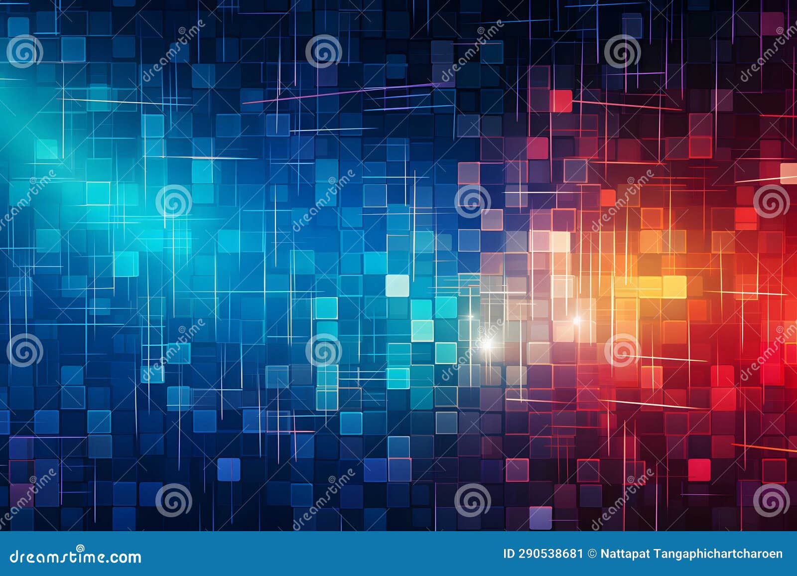 Abstract Background Digital Square Line Vector Graphic, Generated AI ...