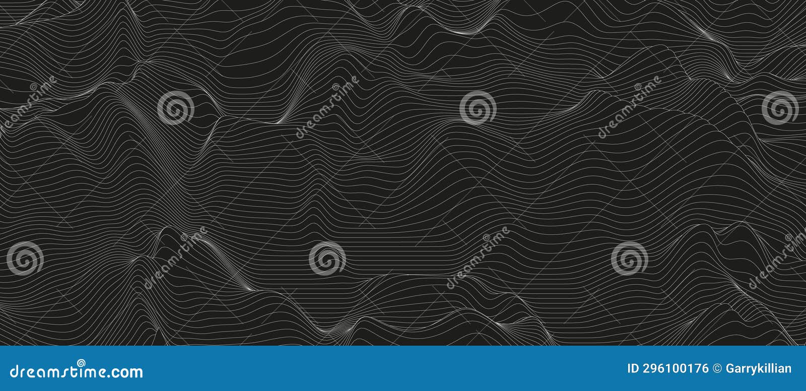 Abstract Background with Distorted Line Shapes on a Black Background ...