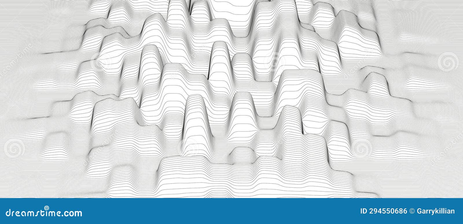 Abstract Background with Distorted Line Shapes on a White Background ...