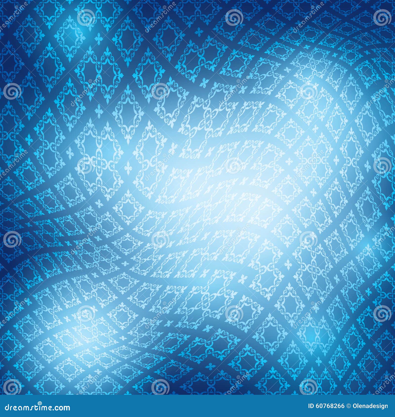 Abstract Vector Background with Distorted Ornament - Blue Stock Vector ...