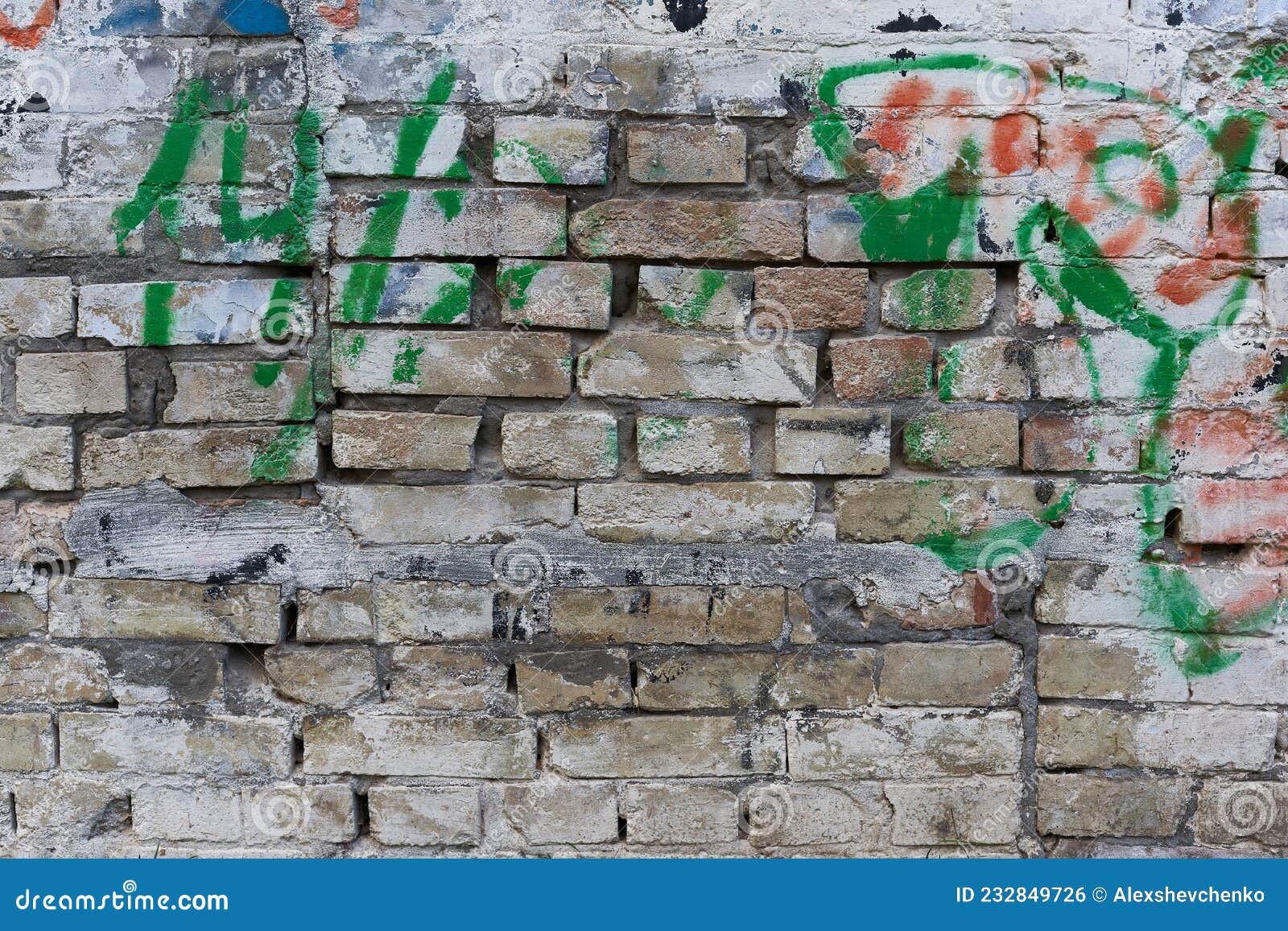 Abstract Background of Distressed Brick Wall Stock Photo - Image of ...