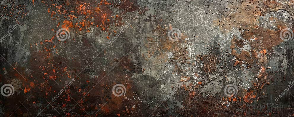 An Abstract Background with a Distressed Metallic Panel, Displaying a ...