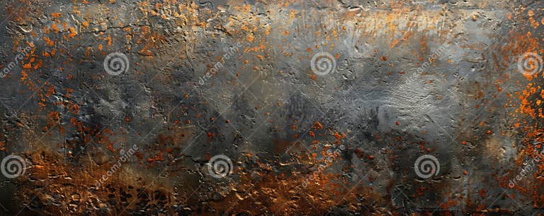 An Abstract Background with a Distressed Metallic Panel, Displaying a ...
