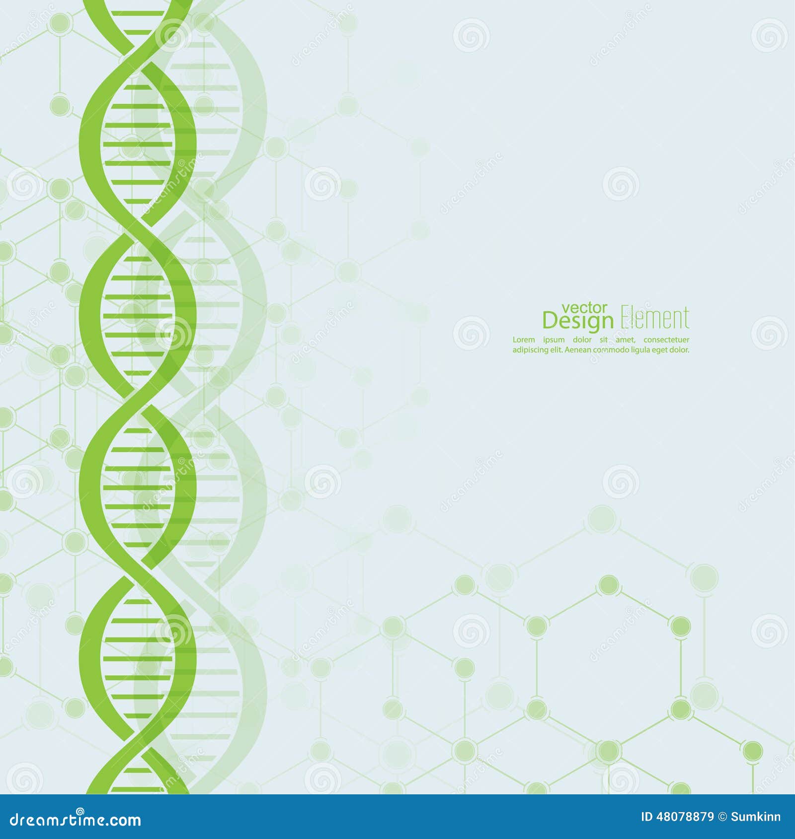 Abstract Background with DNA Molecule Structure Stock Vector ...