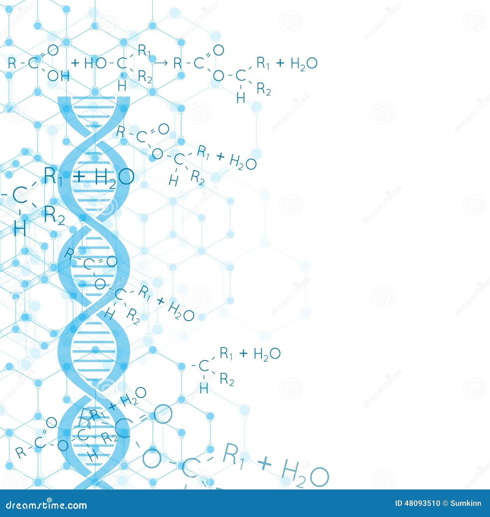 Abstract Background with DNA Molecule Structure Stock Vector ...