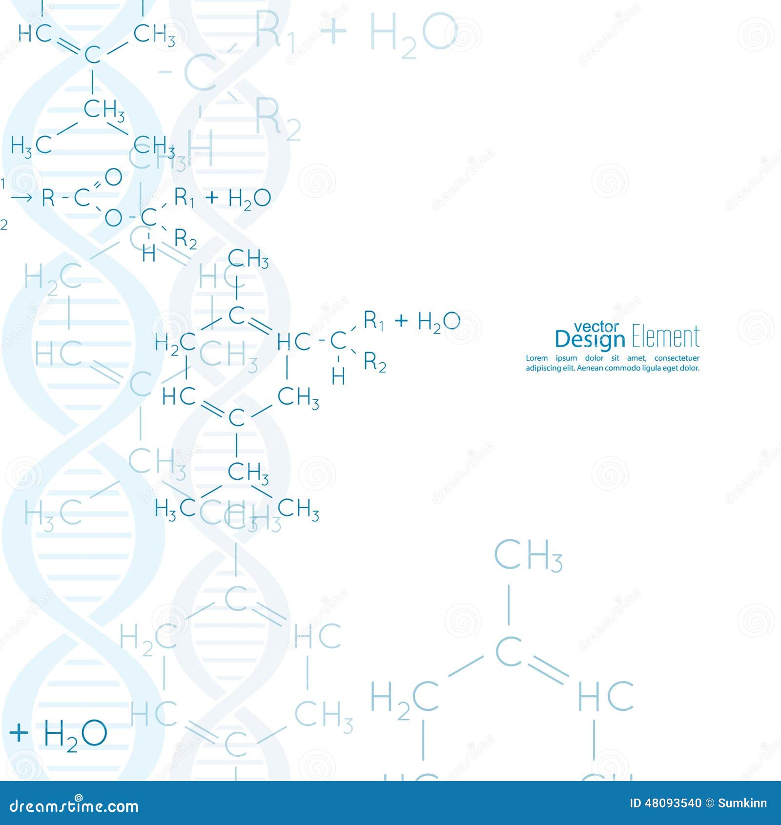 Abstract Background with DNA Molecule Structure Stock Vector ...