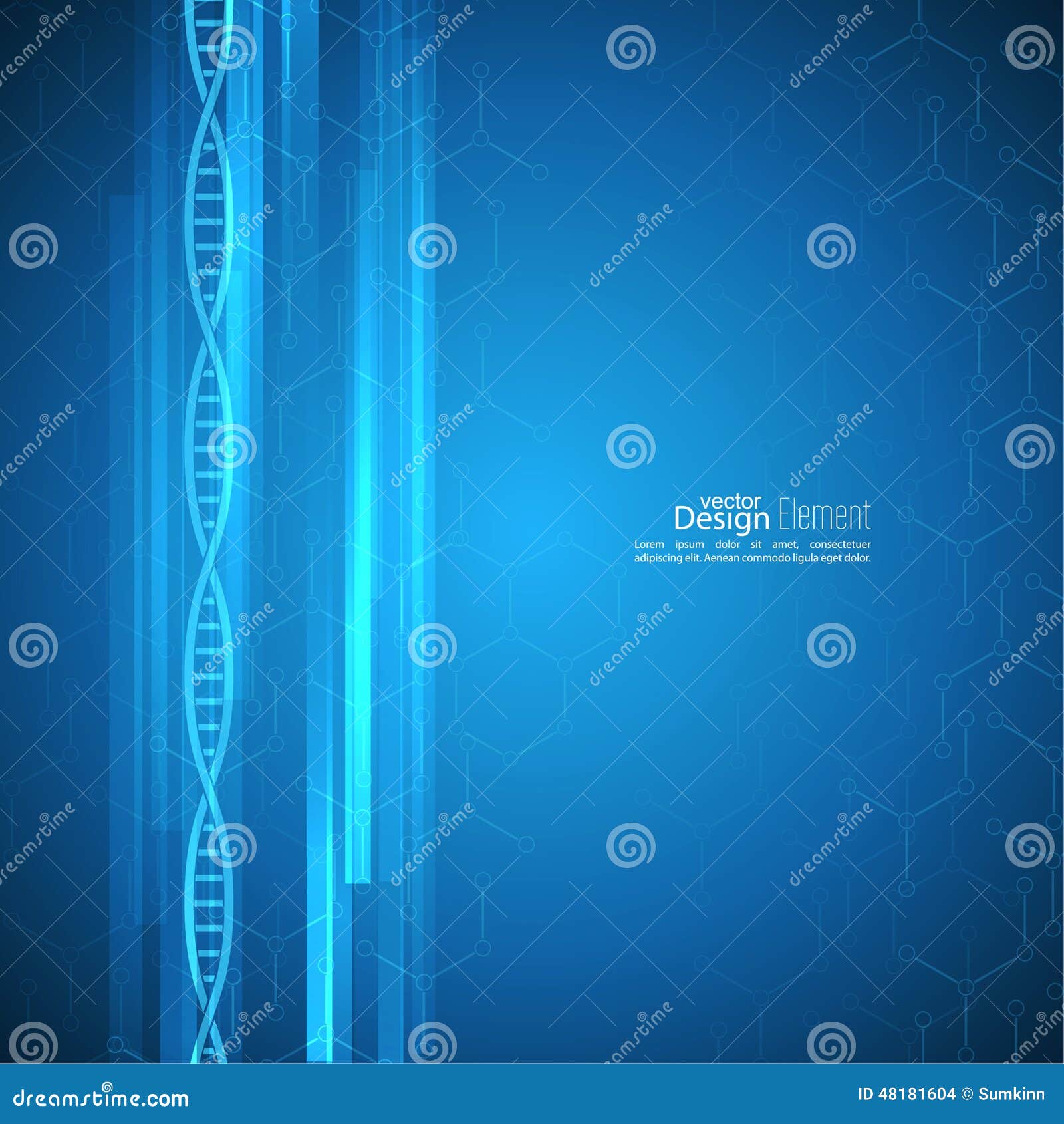 Abstract Background with DNA Molecule Structure Stock Vector ...