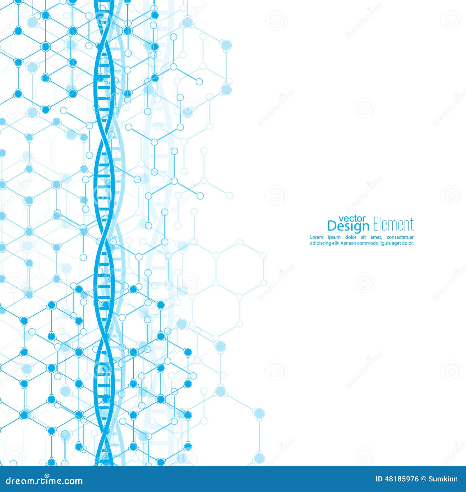 Abstract Background with DNA Molecule Structure Stock Vector ...