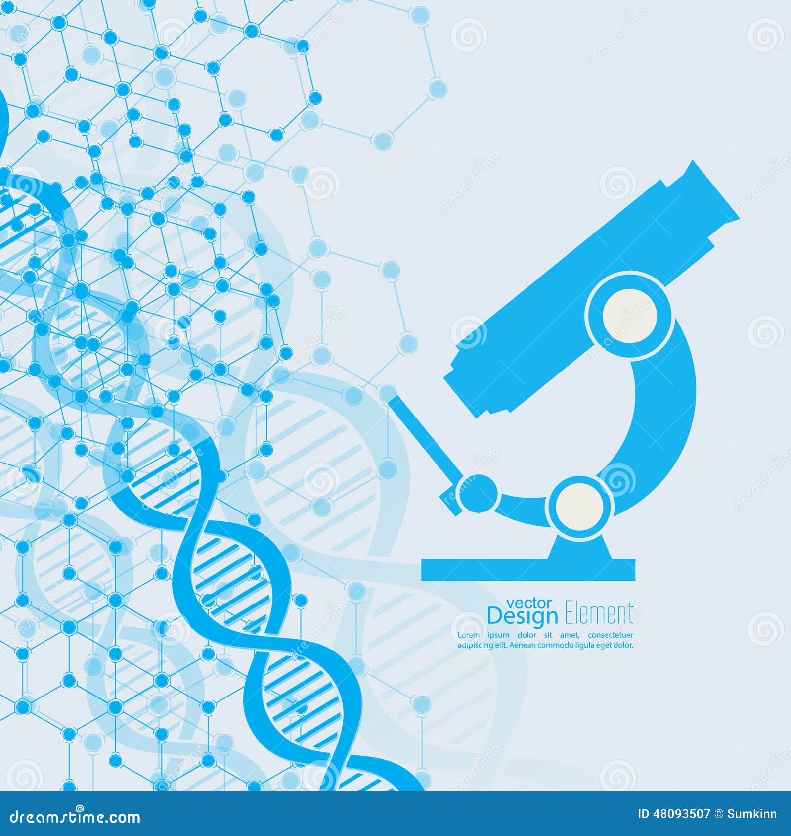 Abstract Background with DNA Molecule Structure Stock Vector ...