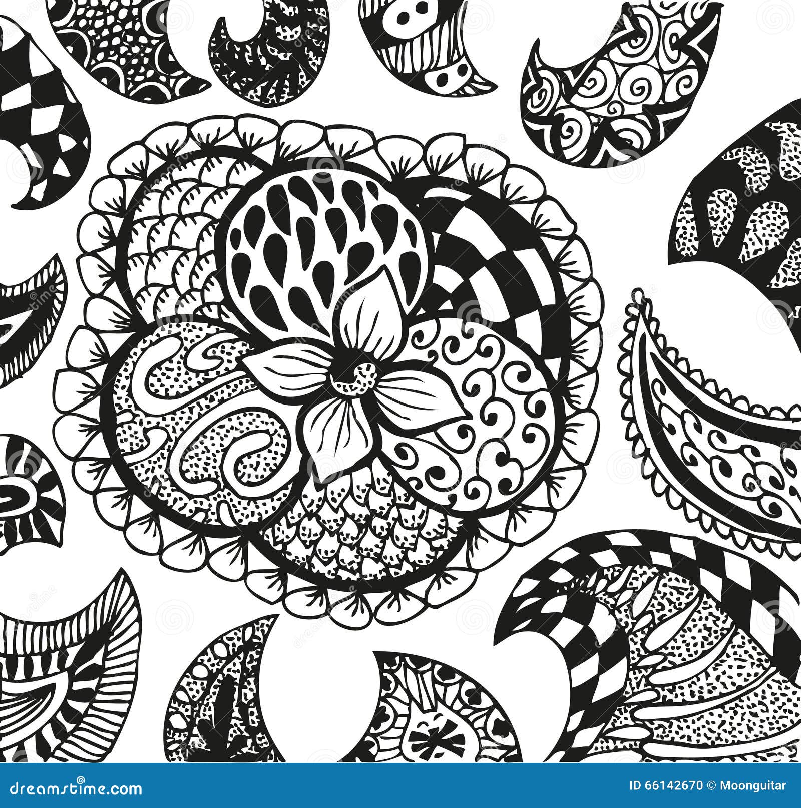 Abstract Background with Doodling Hand Drawn Patterns Stock Vector ...