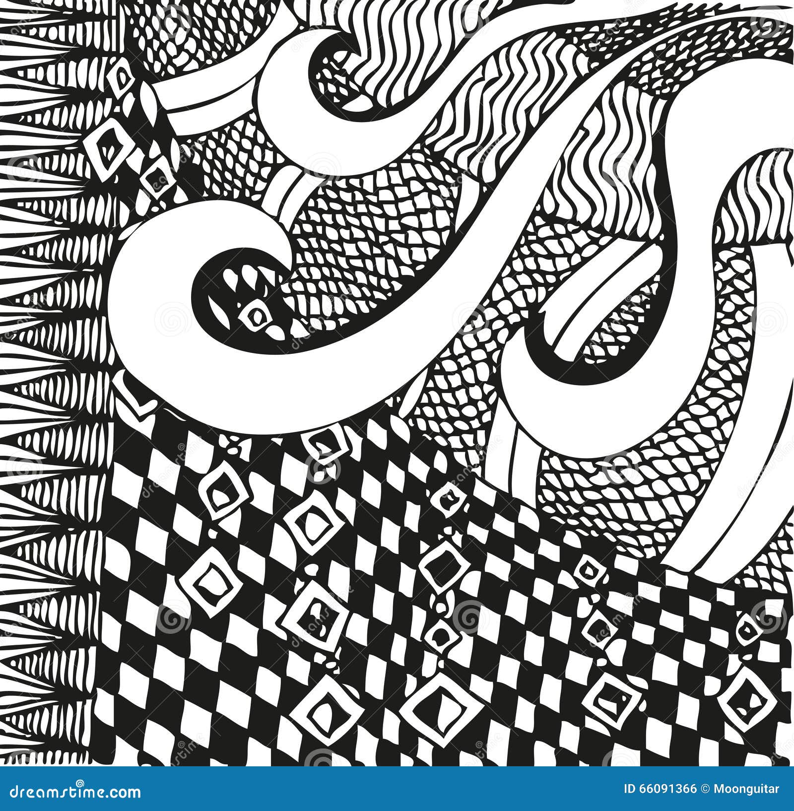 Abstract Background with Doodling Hand Drawn Patterns Stock Vector ...