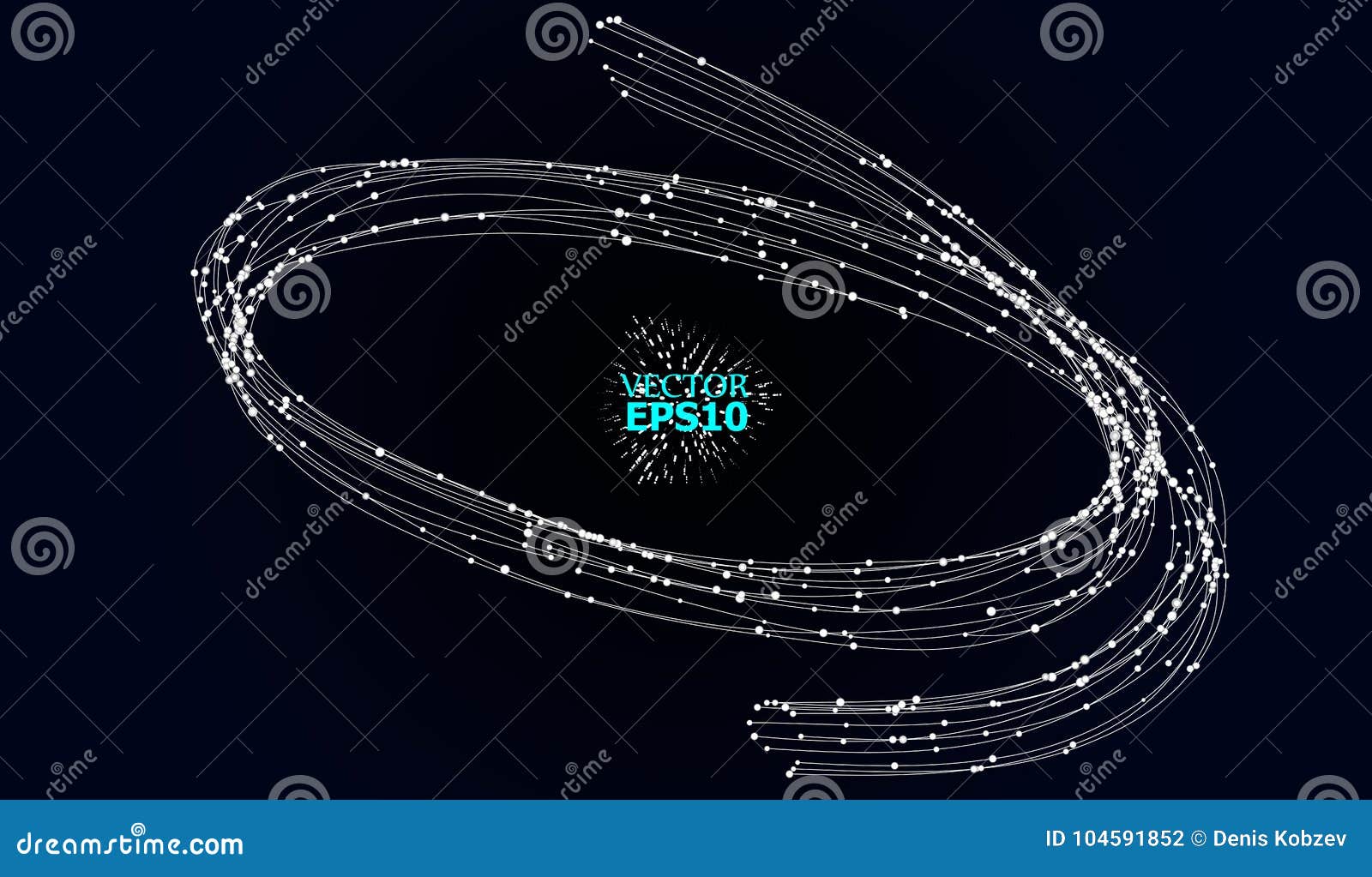 Abstract Background With Dots Array And Lines Connection Structure Stock Vector Illustration
