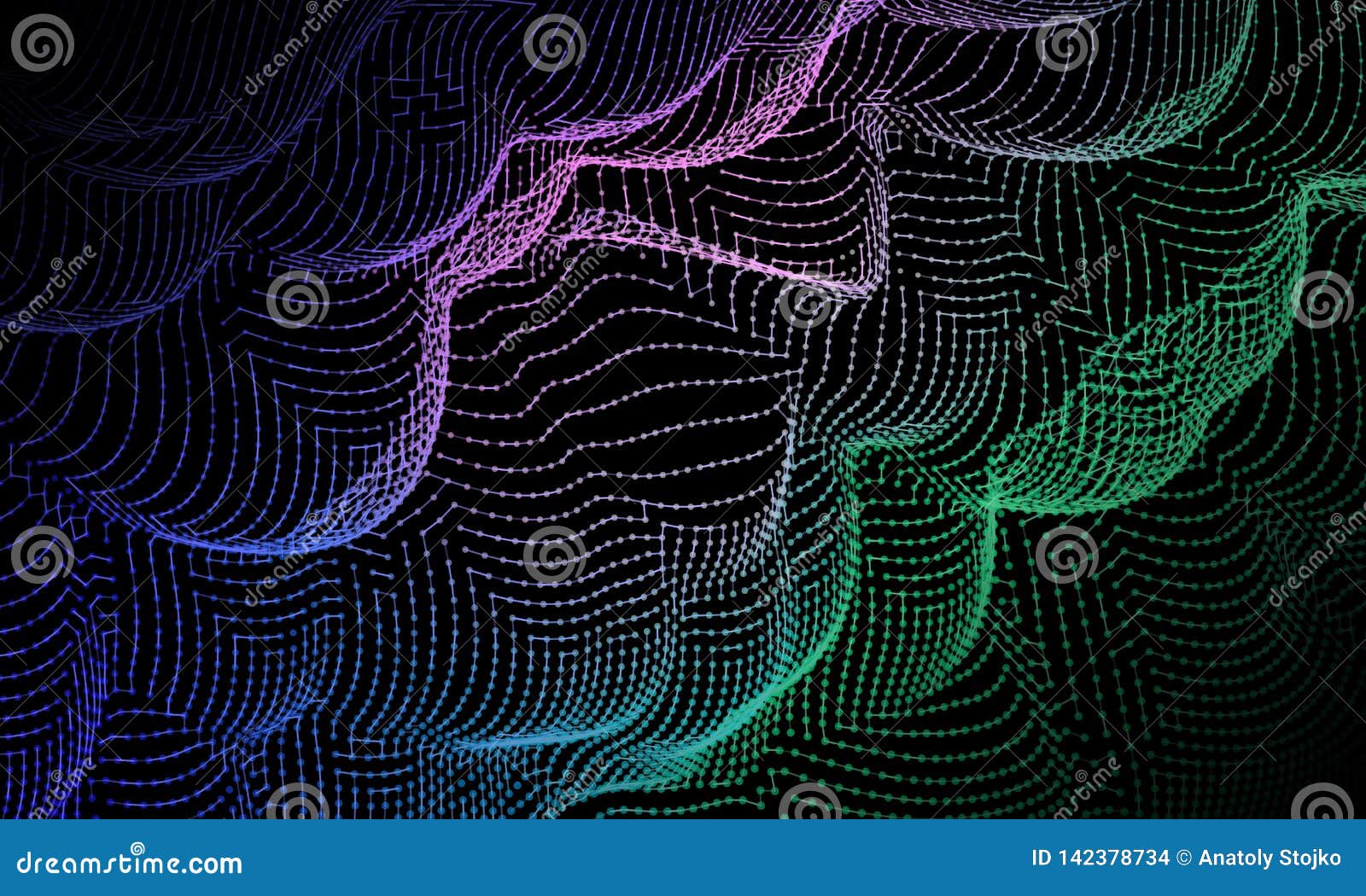 Abstract Background with Dots on Lines Color. Abstract Noise Creative ...