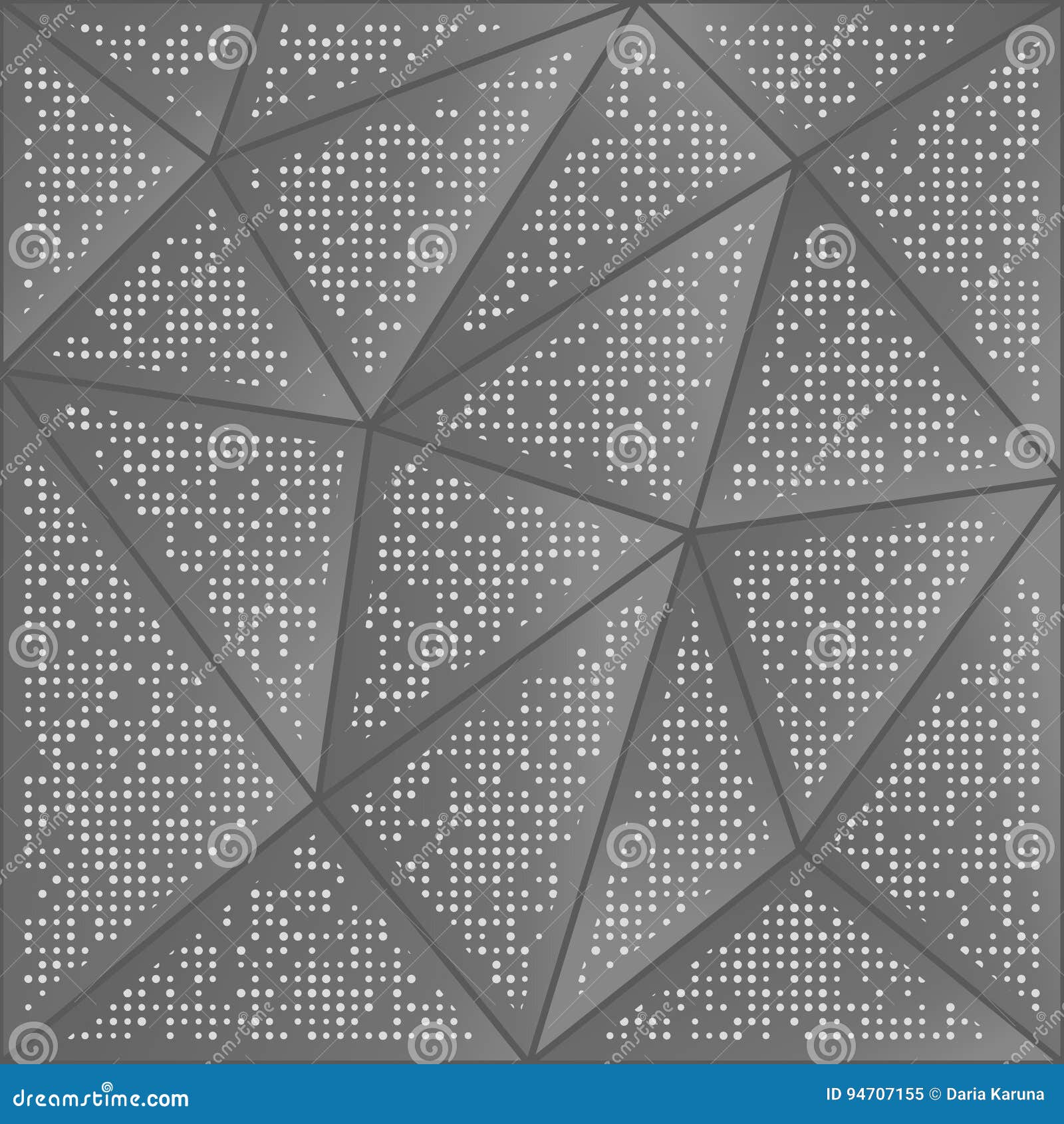 Abstract Background of Dots and Triangles. Perforation of Geometric ...