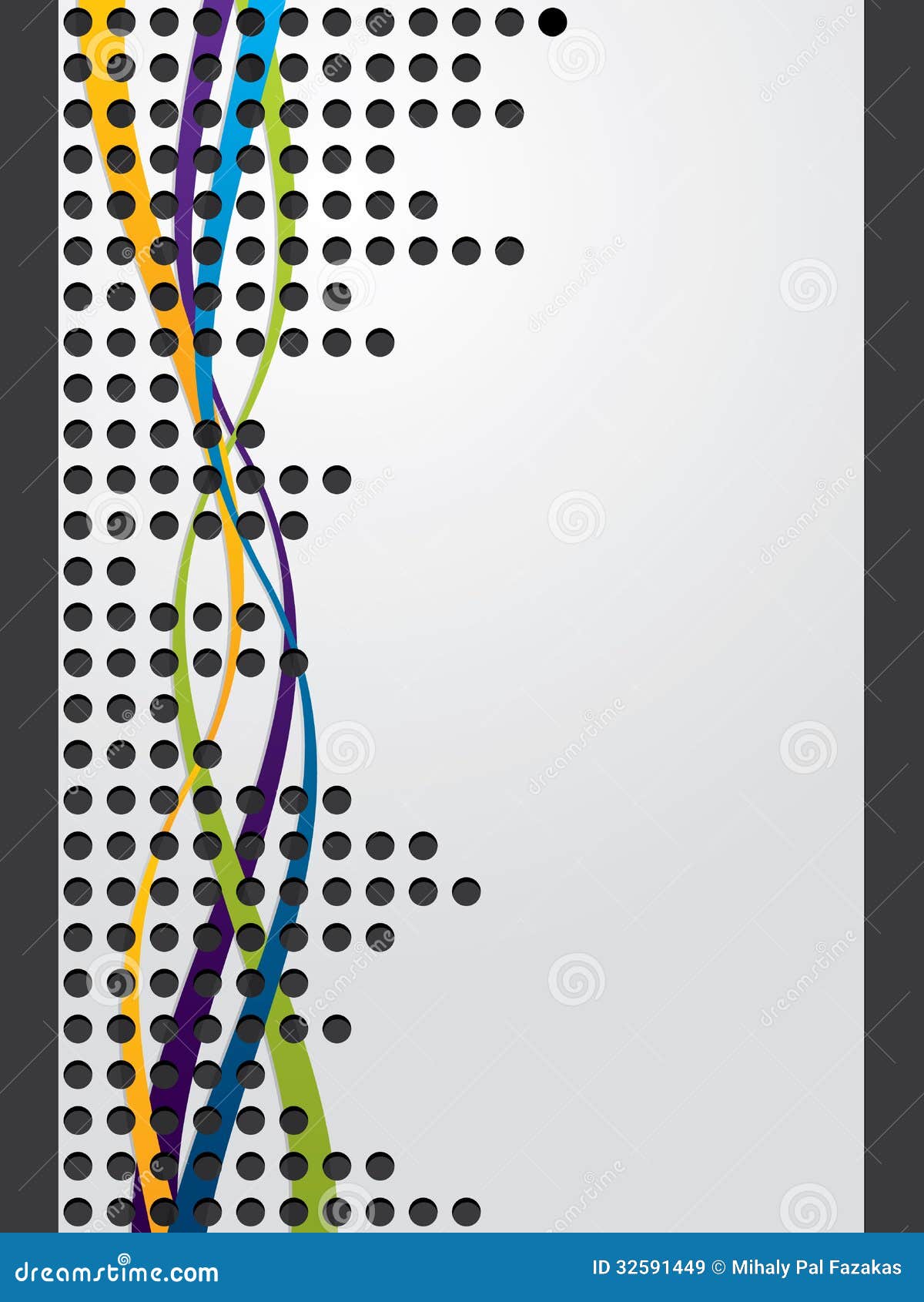 Abstract Background with Dots and Waves Stock Vector - Illustration of ...