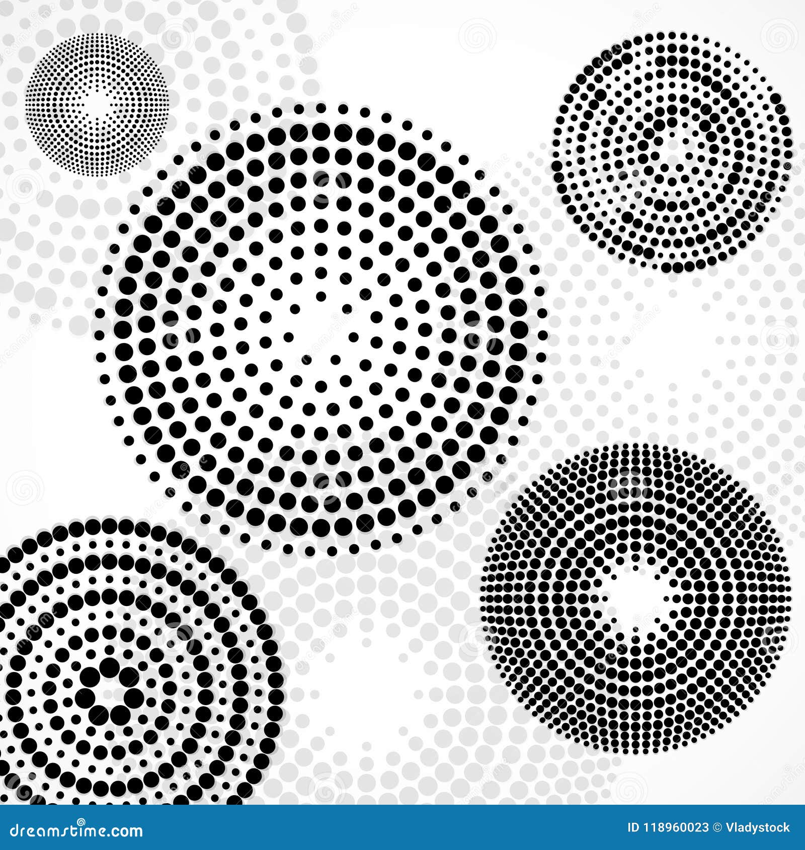 Abstract Background with Dotted Circles Stock Vector - Illustration of ...