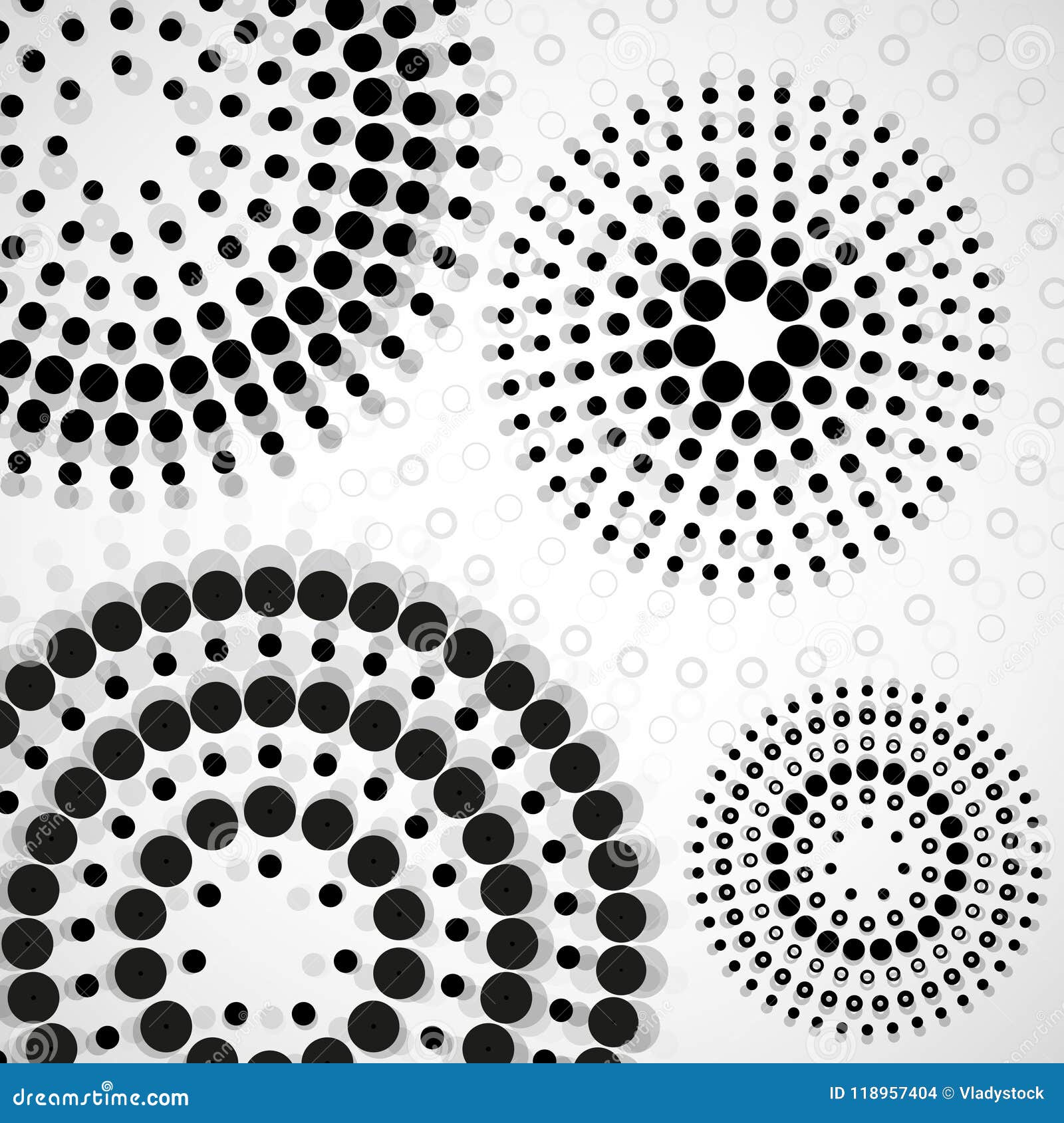 Abstract Background with Dotted Circles Stock Vector - Illustration of ...