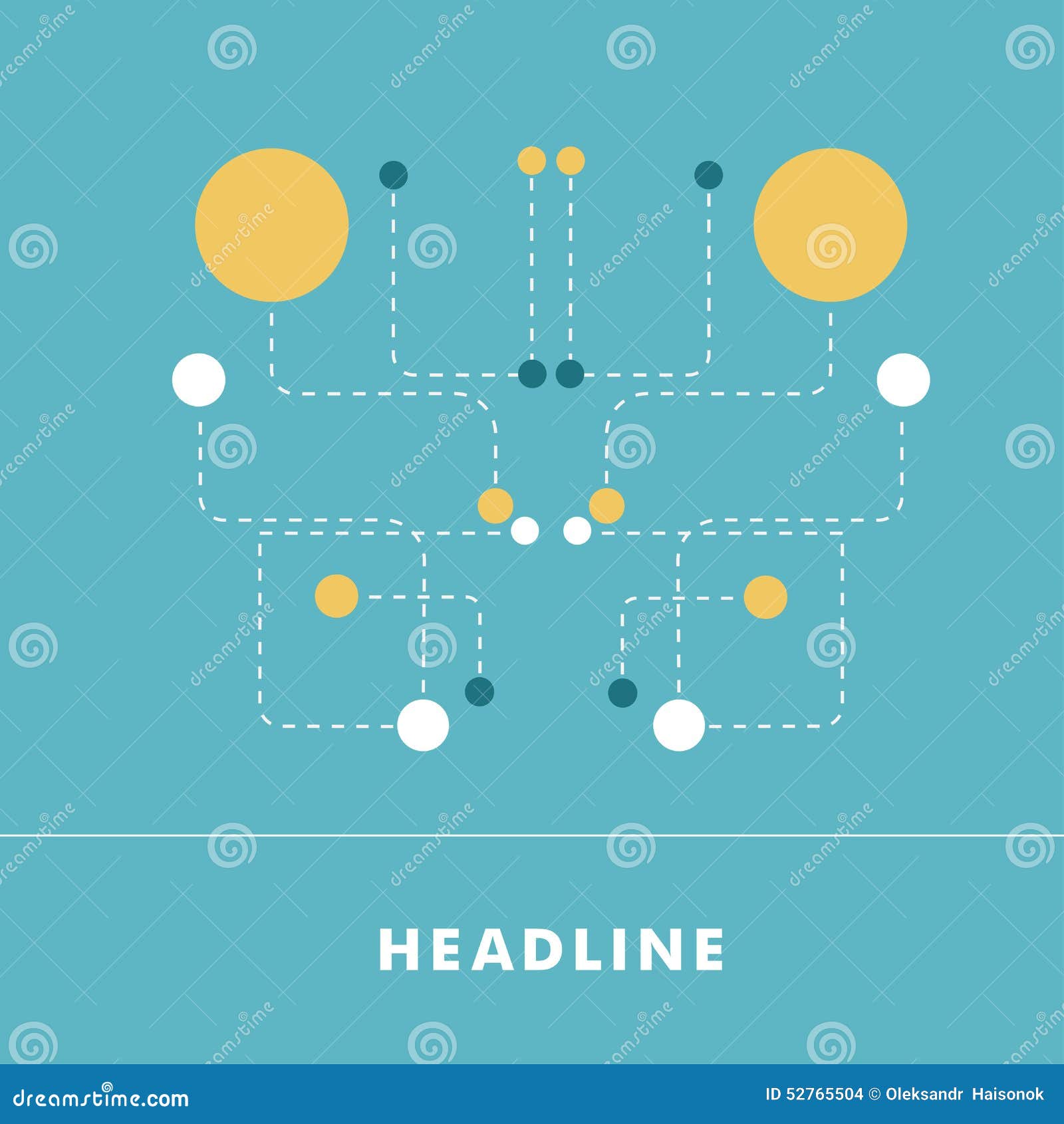 Abstract Background of Dotted Lines and Balls Stock Vector ...