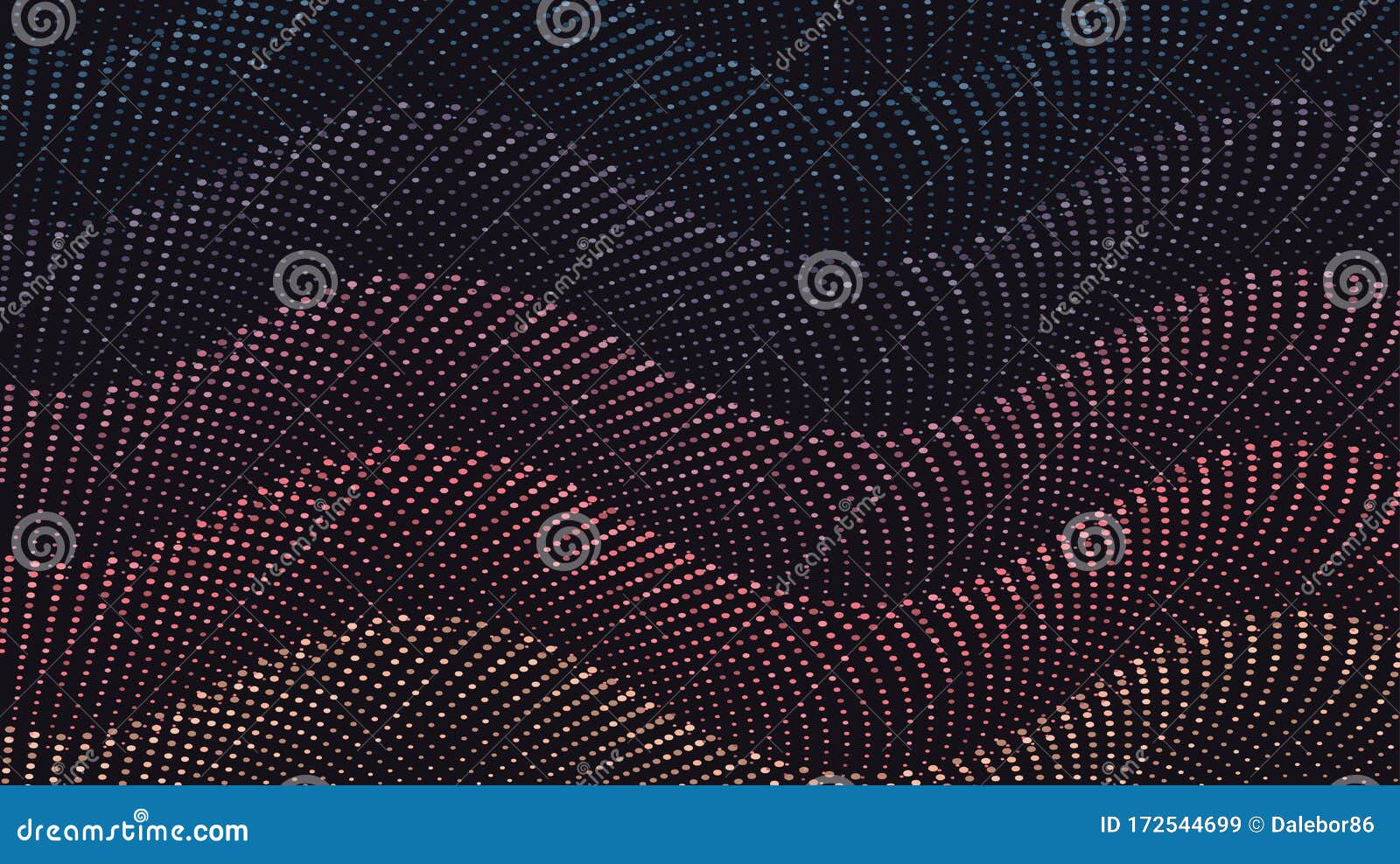 Abstract Background with Dotted Wave Pattern Stock Vector ...