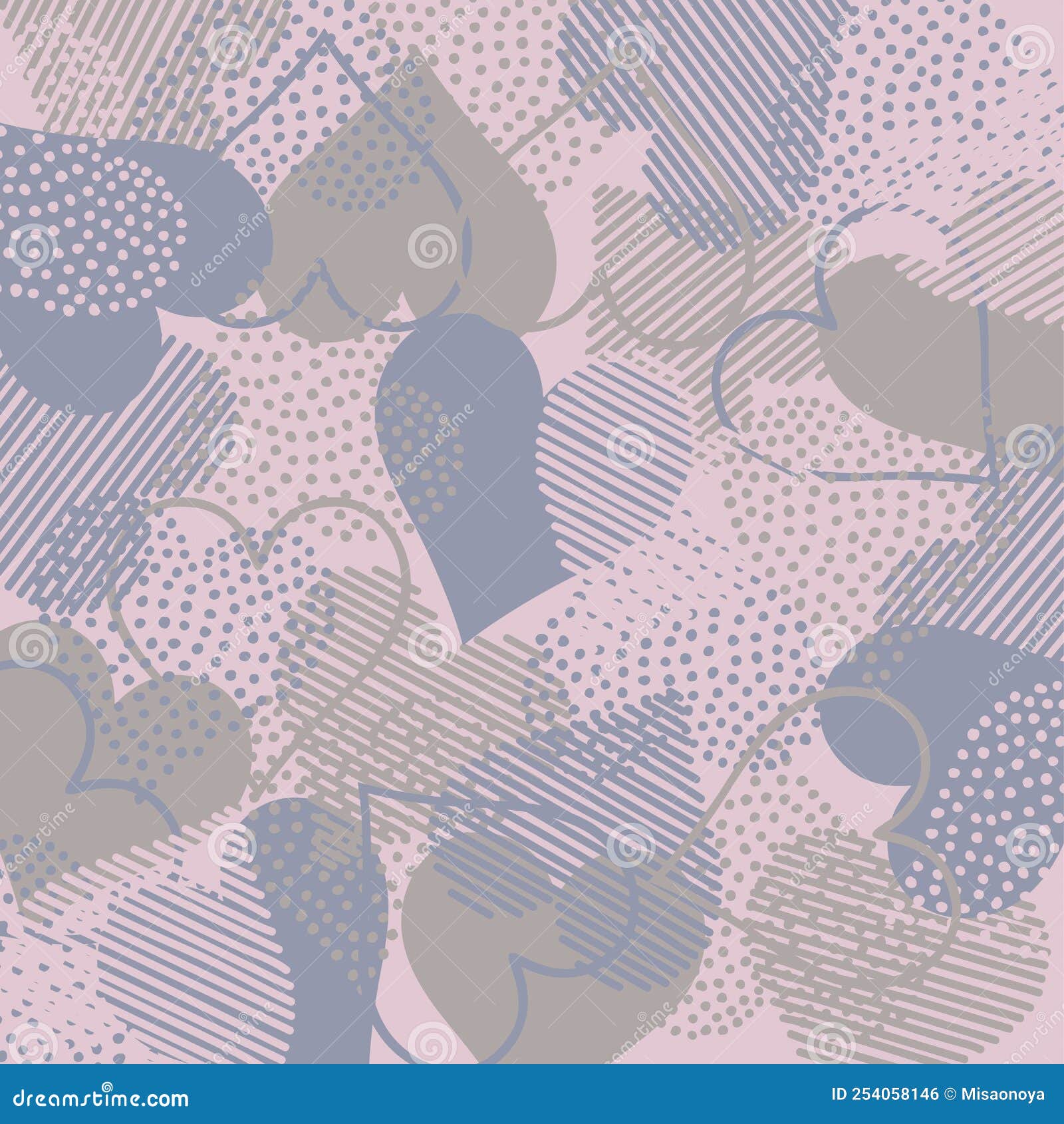 Dull Color Heart Pattern Background Stock Vector - Illustration of ...