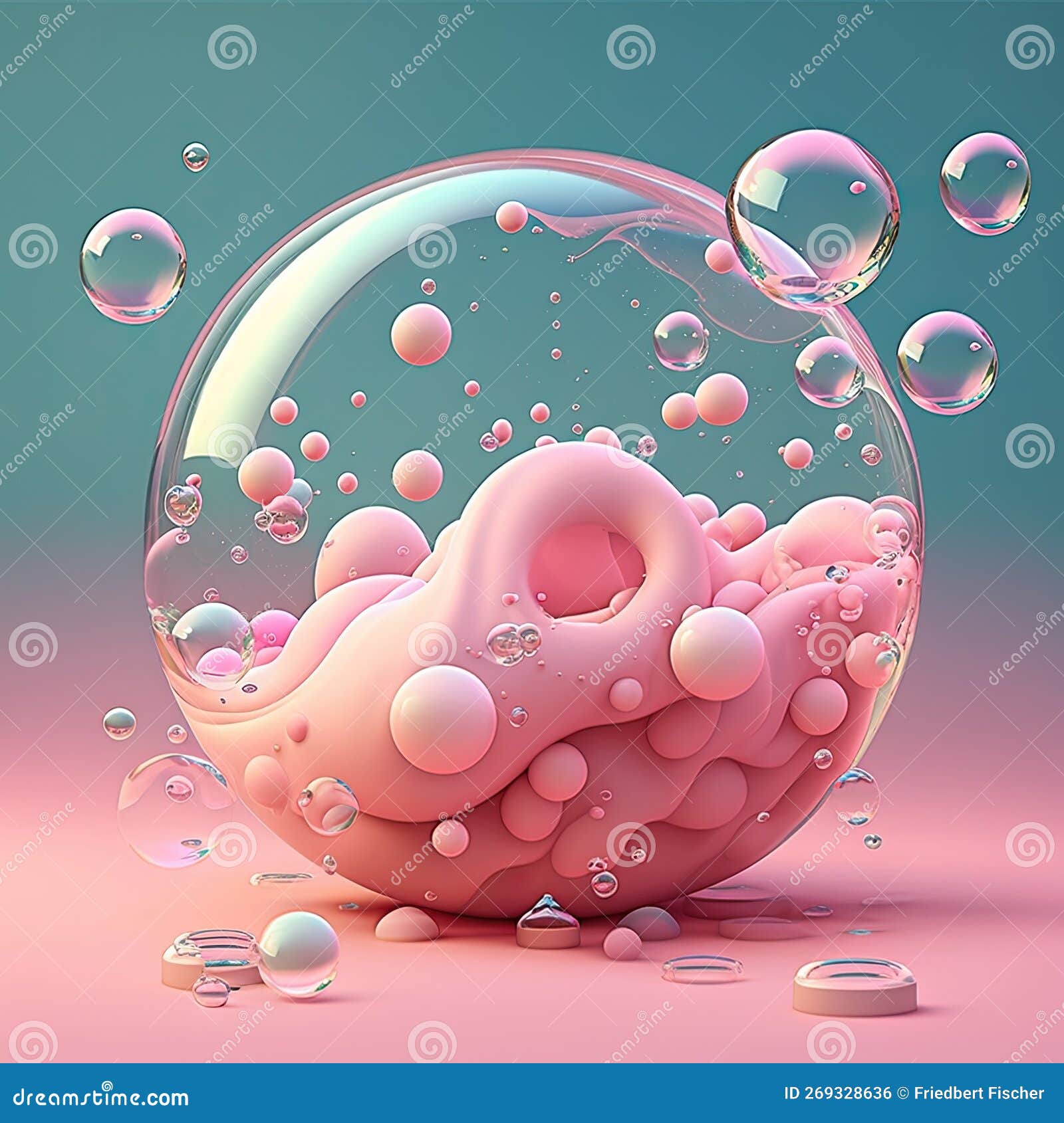 Pink Bubble Gum Bubbles, Very Detailed, Y2K, Nostalgic AI Generative ...
