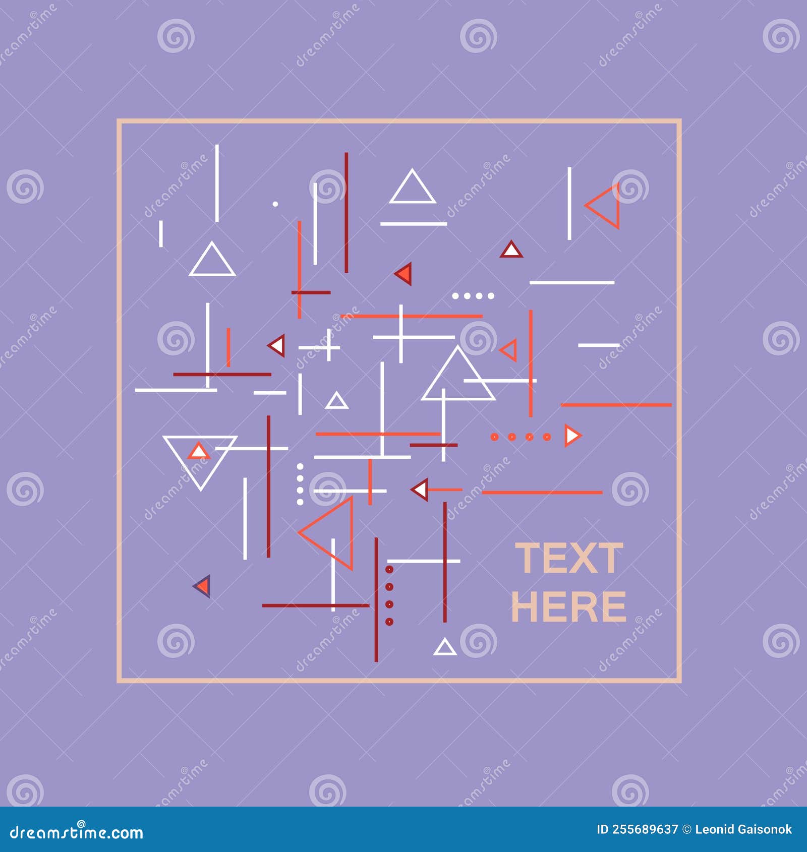 Abstract Background with Dynamic Lines and Triangles. Vector Simple ...