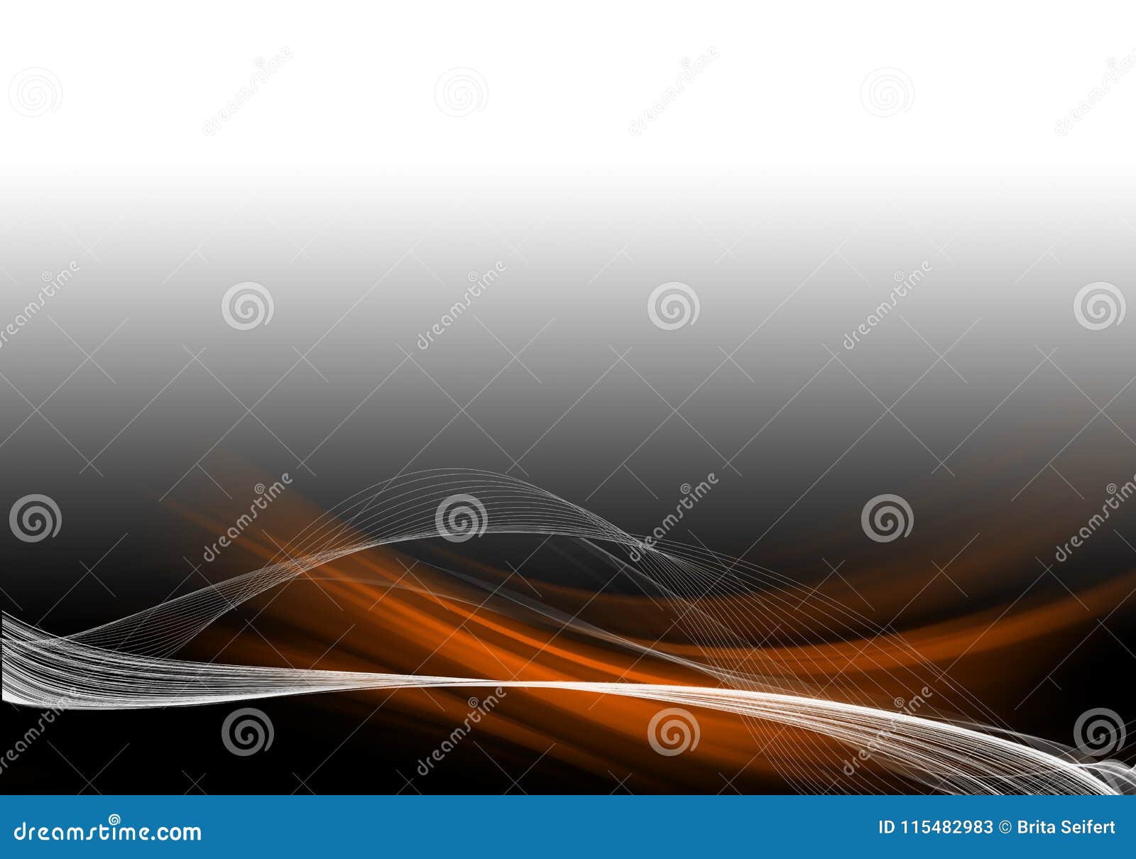 Abstract Background with Dynamic White and Orange Lines Stock ...