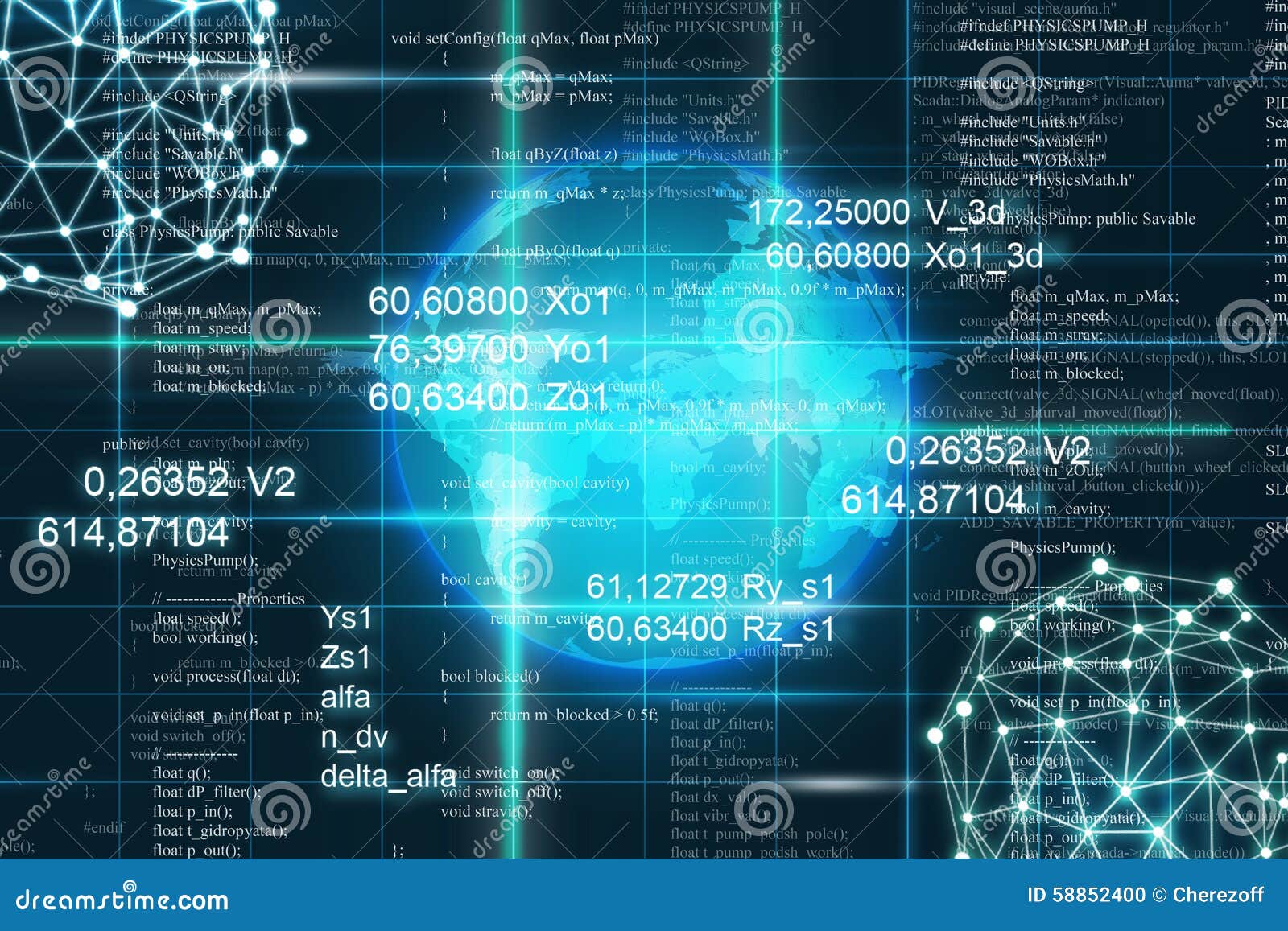 Abstract Background with Earth and Molecule Stock Illustration ...