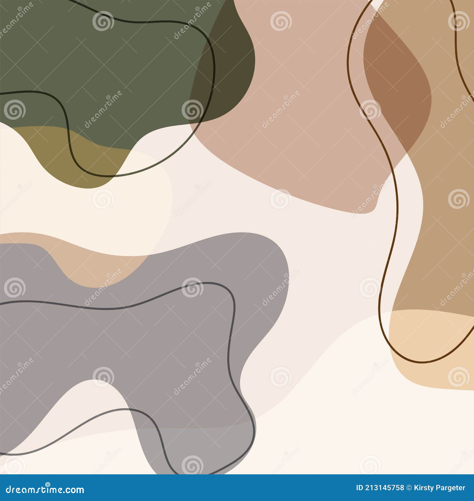 Abstract Background with Earth Tone Shapes Stock Vector - Illustration ...