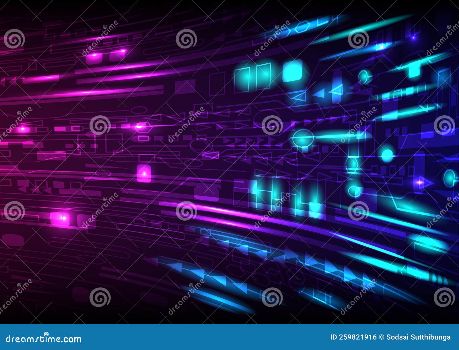 Abstract Background Electric Dashboard Connection Futuristic Technology ...