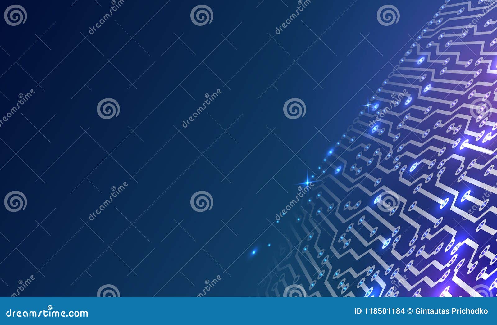 Abstract Background Electronic Technology Theme Stock Vector ...