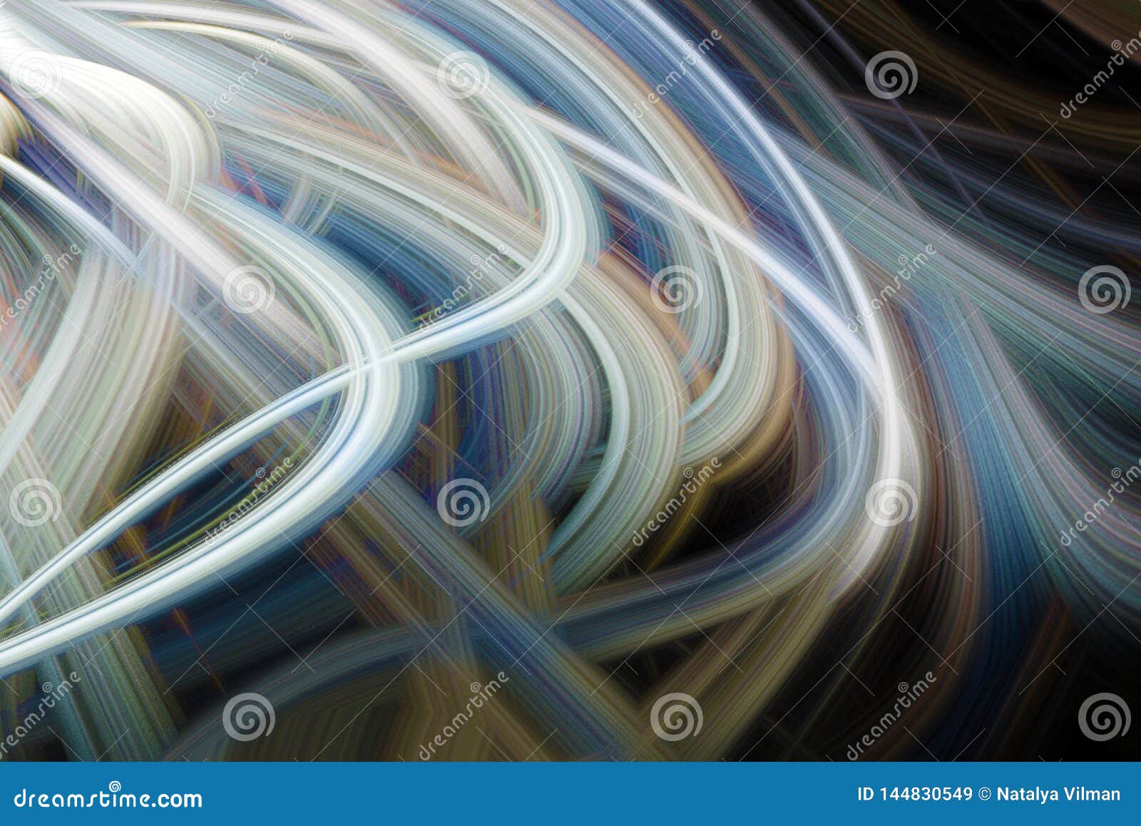 Abstract Background Element. Dynamic Gray and Blue Curves Pattern Stock ...