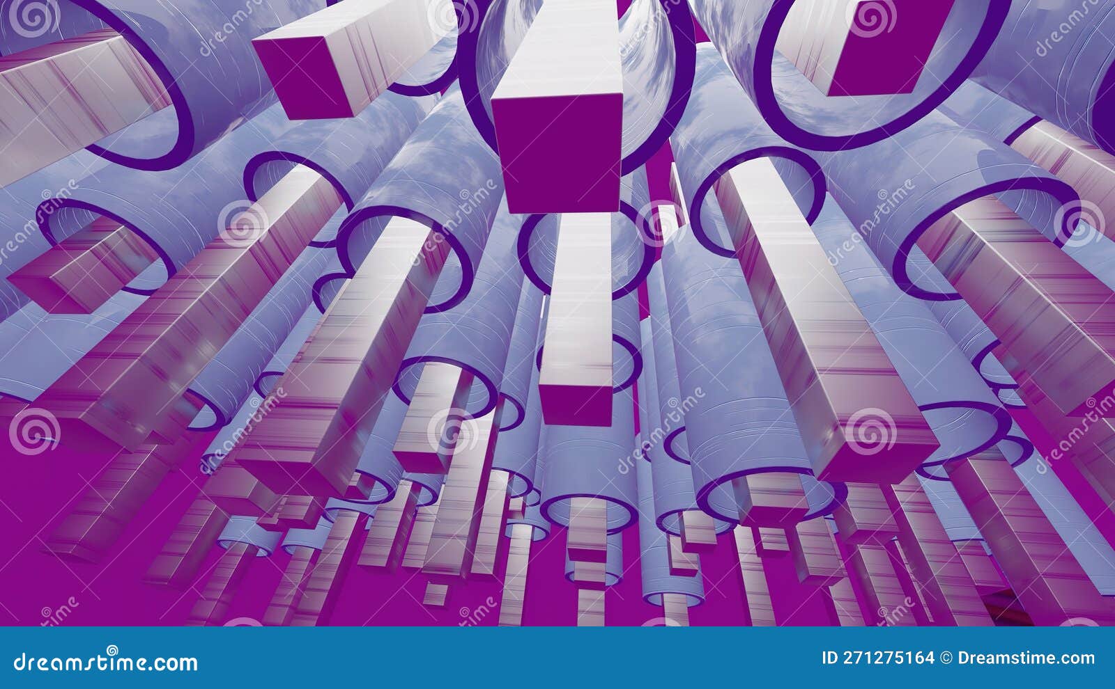 Abstract Background and Elements in Cool Colors Consisting of Random ...