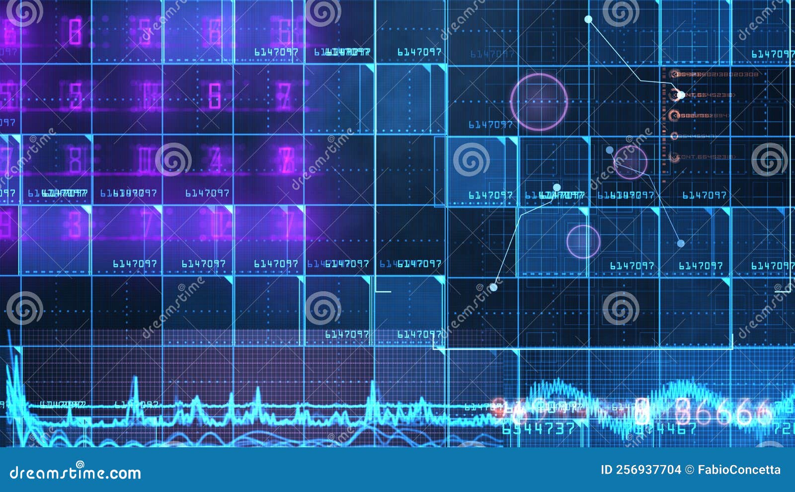 Abstract Background Elements in Sci Fi Style Stock Illustration ...