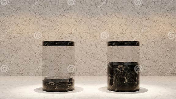 Background Empty Object Glass Display Showcase ,3D Illustration ...