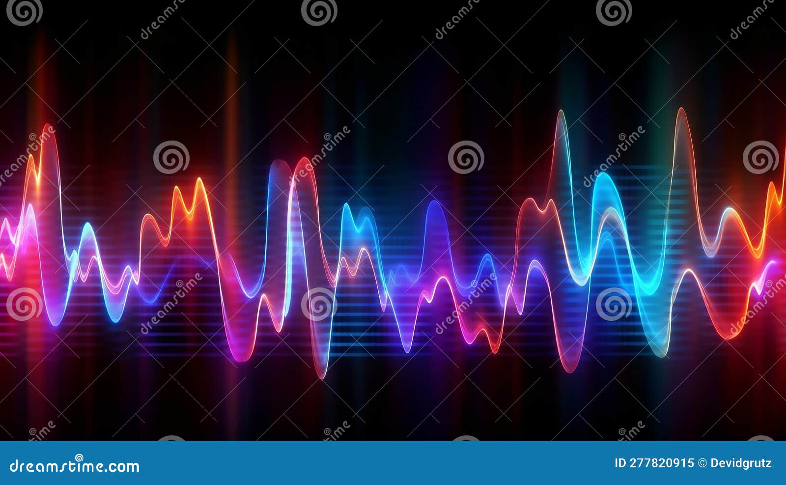 Abstract Background with Equalizer Effect. Neon Lights Stock Image ...
