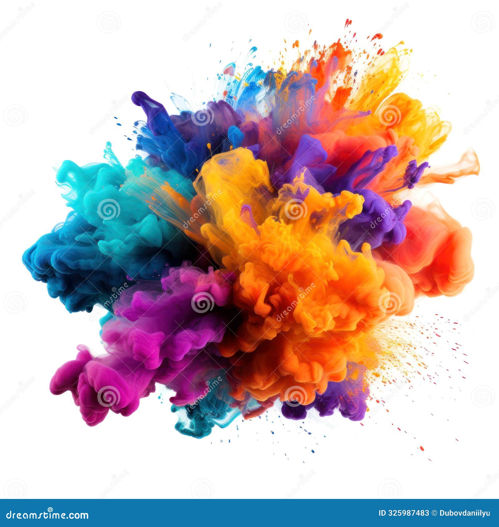 Abstract Background, Exploding Paint. Quick Shot Isolated Stock ...