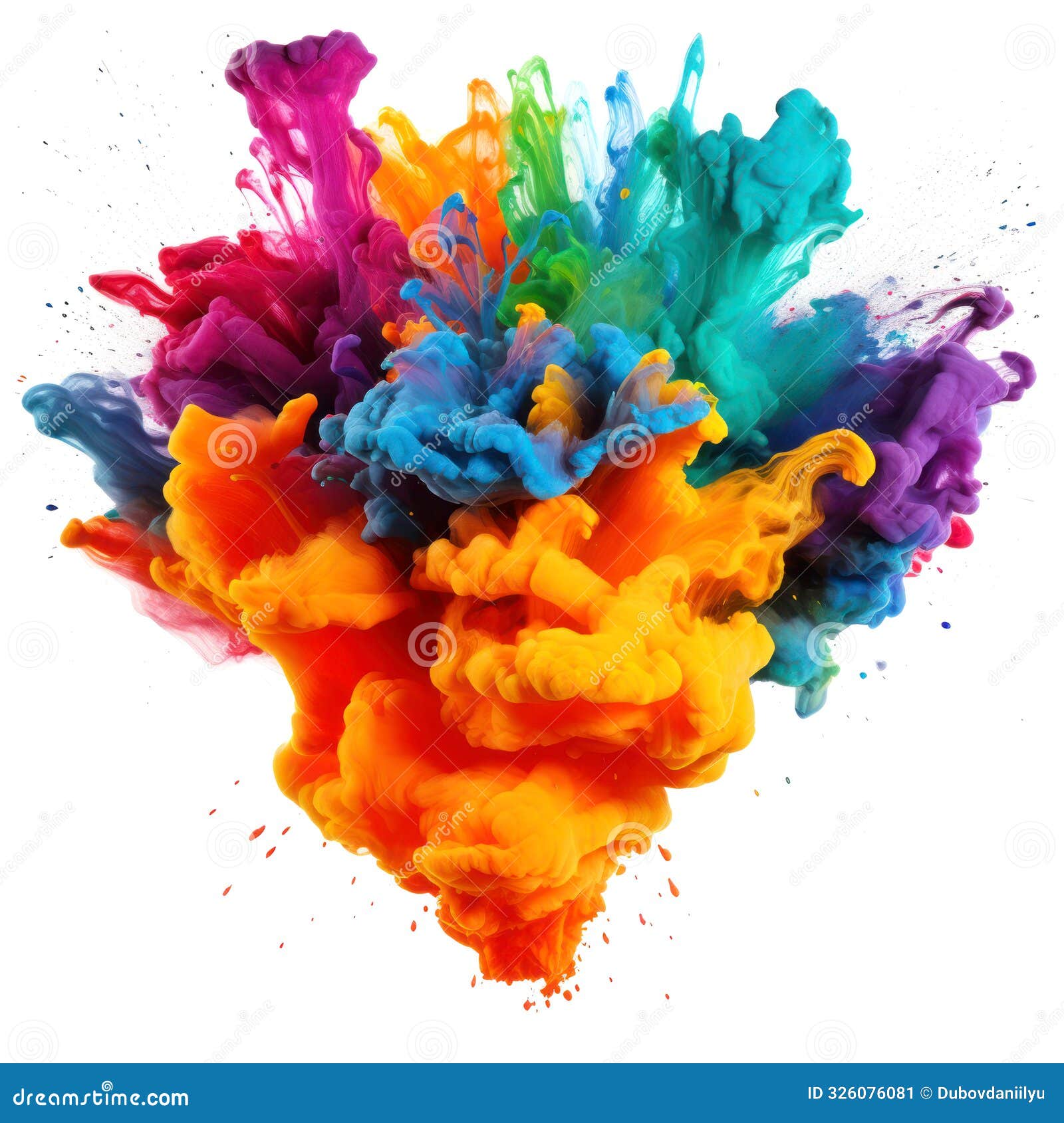 Abstract Background, Exploding Paint. Quick Shot Isolated Stock ...