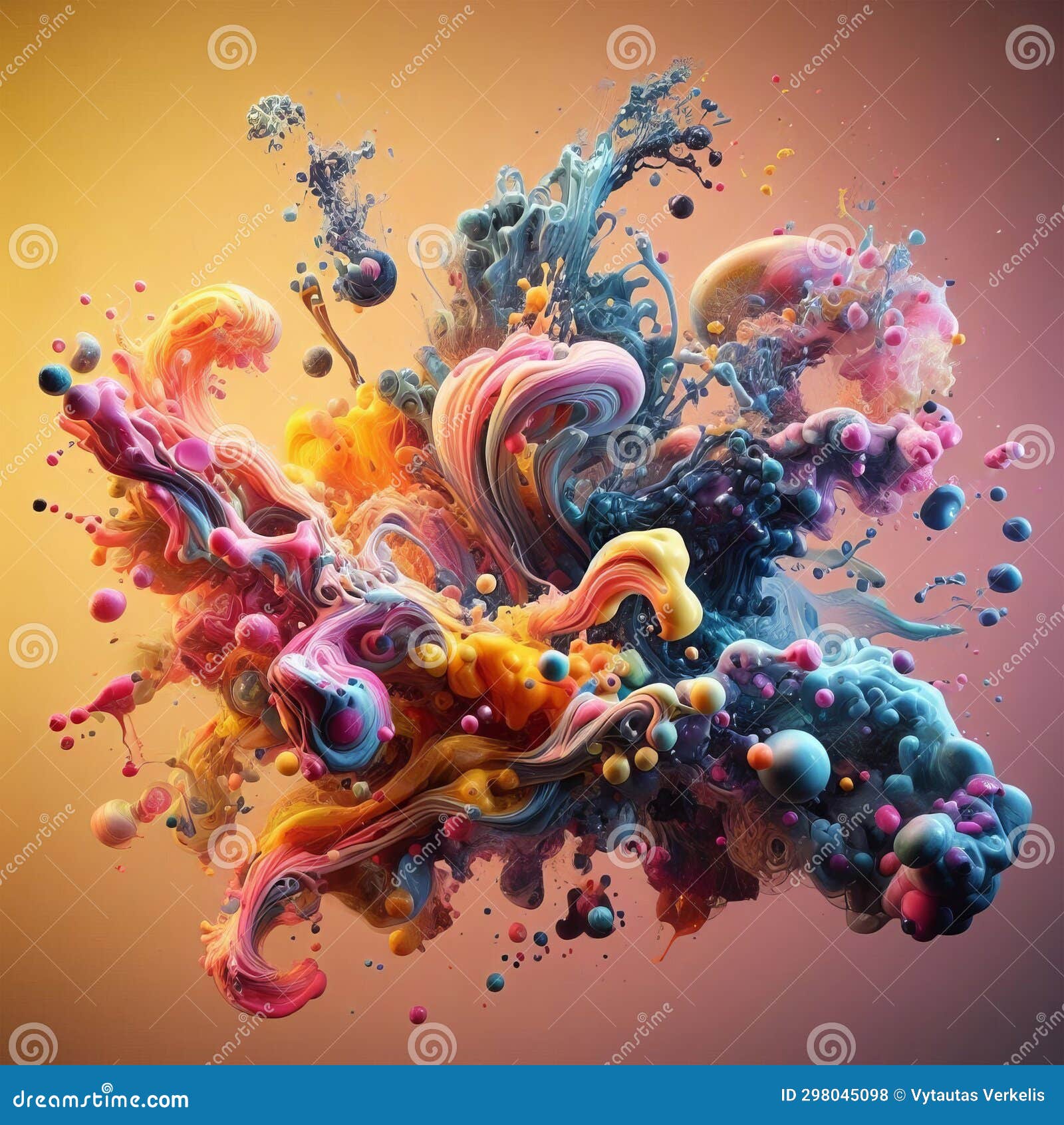 Abstract Background. Exploding Paint Texture Stock Photo - Image of ...