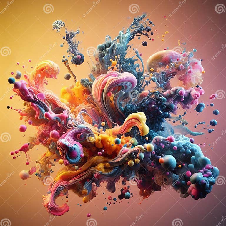 Abstract Background. Exploding Paint Texture Stock Photo - Image of ...